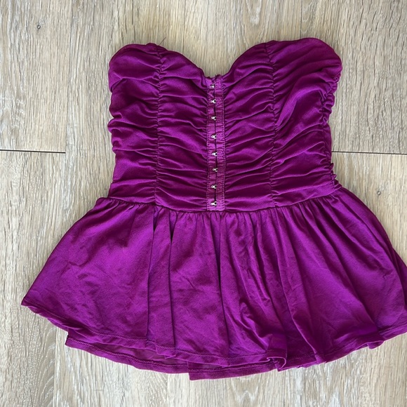 Moda International | Tops | Moda International Peplum Corset Top | Poshmark